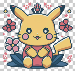 Pikachu With Flowers PNG Images, Pikachu With Flowers Transparent ...