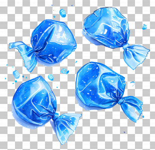 2024 Yearly Calendar - Blue Wrapped Candy PNG