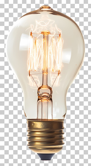 Light Bulb - Glowing Light Bulb Art For Innovation Concept PNG