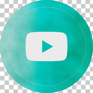 Youtube Logo Icon Watercolor Paint Wet Ink PNG