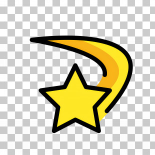 Dizzy Emoji - Yellow Shooting Star PNG