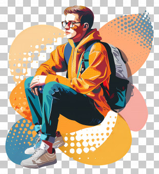 Student Sitting PNG