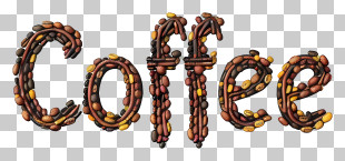 Coffee Typography Element PNG