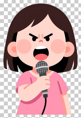 Angry Girl With Microphone PNG Images, Angry Girl With Microphone ...