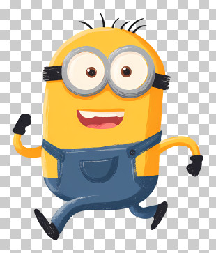 Yellow Excited Minion Running PNG Images, Yellow Excited Minion Running ...