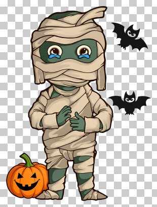 Mummy With Bat And Pumpkin PNG Images, Mummy With Bat And Pumpkin ...